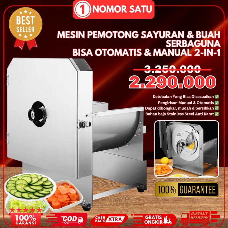 Jual Mesin Potong/Pengiris Sayuran dan Buah Elektrik Otomatis dan ...