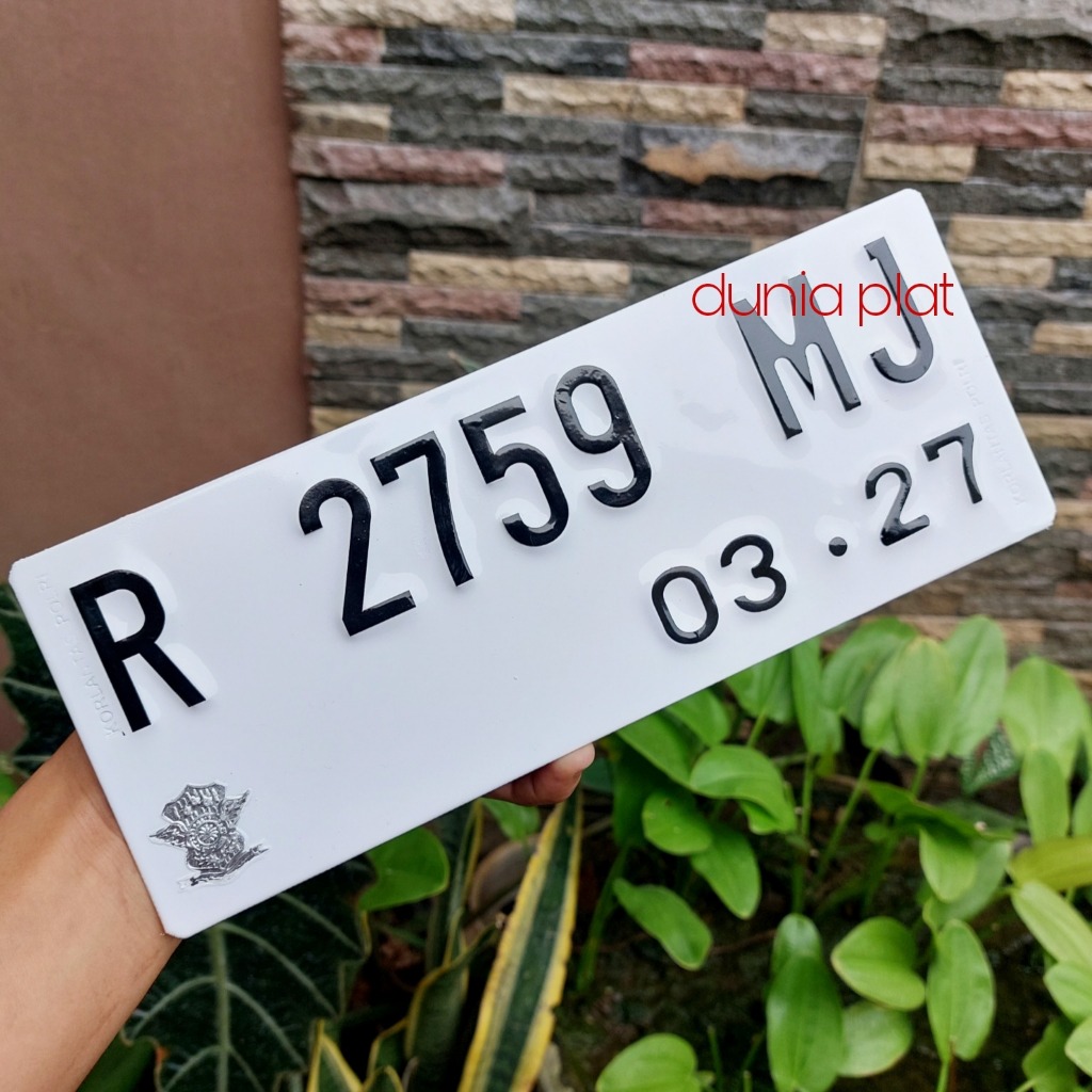 Jual custom plat nomer motor lipat baut tanam logo stiker | Shopee ...