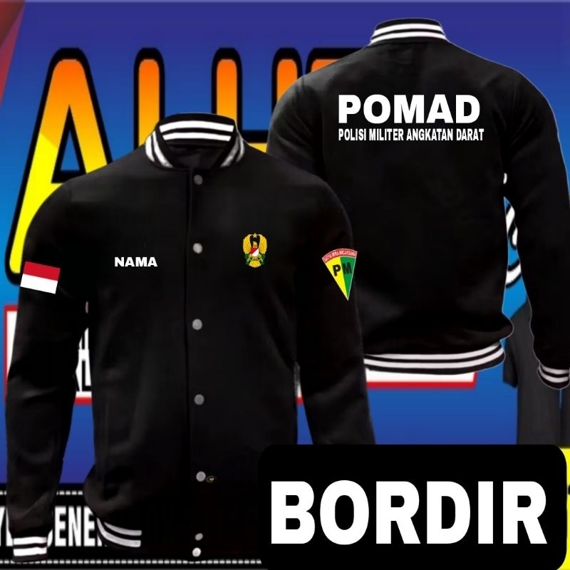 Jual Jaket bordir pomad jaket pomad jaket varsity POMAD jaket baseball ...