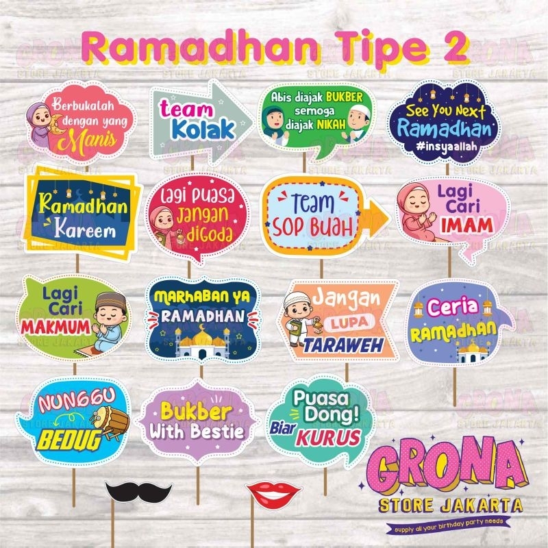 Jual ACC Photobooth Ramadhan tipe 2 / Aksesoris Foto Ramadhan tipe 2 ...
