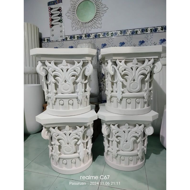 Jual kepala pilar bahan spon karet diameter 28cm(tanpa finishing cat ...