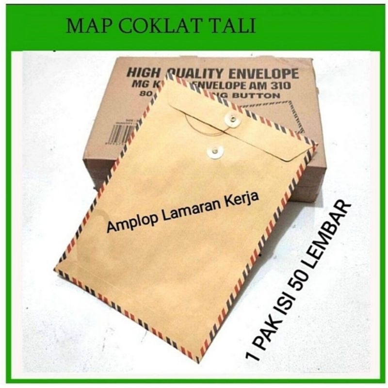 Jual 1 Pak Map Coklat Tali Isi 50 Lembar KIKY | Shopee Indonesia