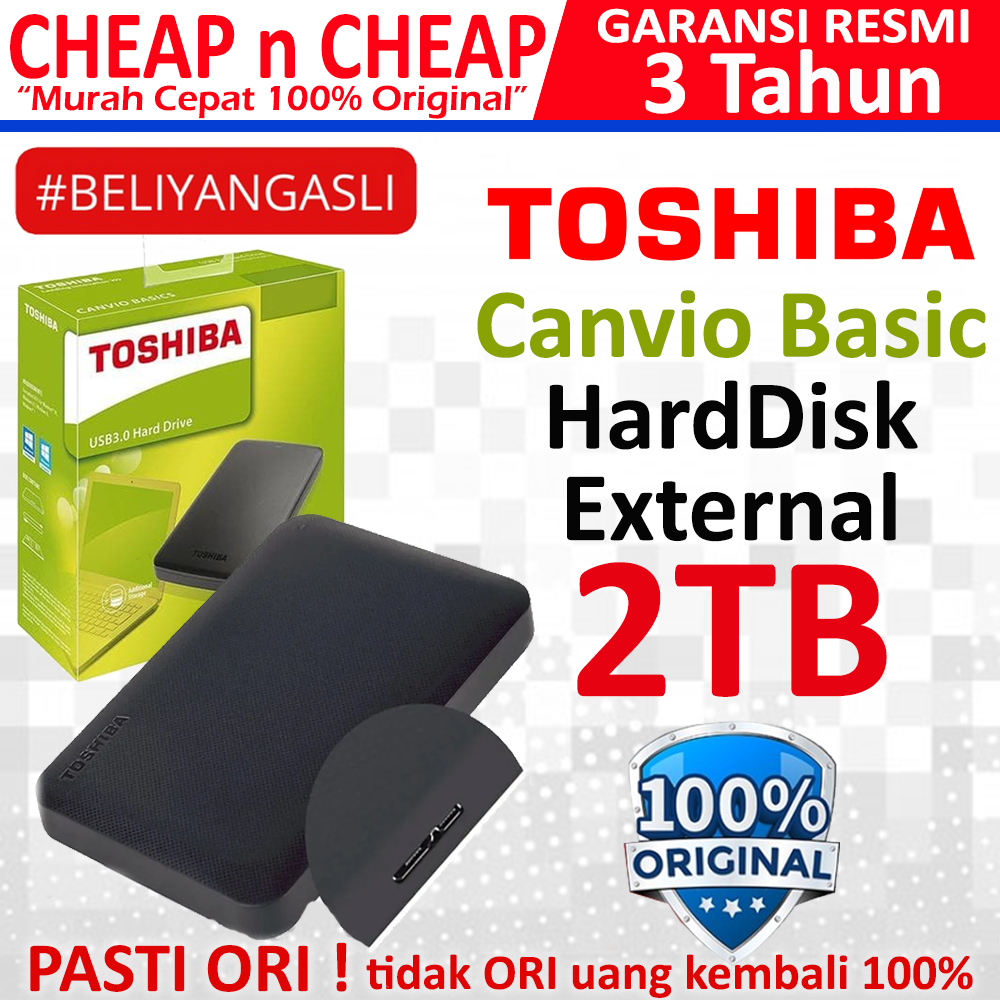Jual Hdd Eksternal Toshiba Canvio Basic 2TB - Harddisk Eksternal Hard Disk HD | Shopee Indonesia