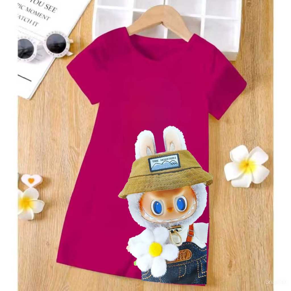 Jual Daster anak perempuan usia 2-13 tahun motif Labubu Garden Besar ...