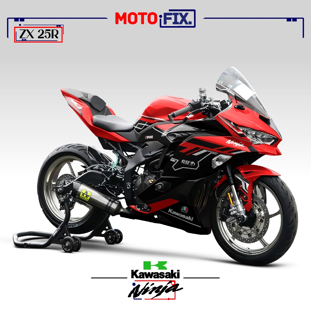 Jual STRIPING NINJA 250 ZX25R / MOTIF 7 / STICKER / NINJA250RR / STIKER ...