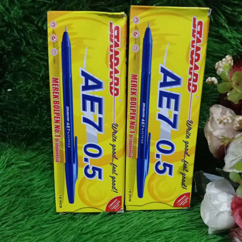 Jual ballpoint standar Ae7 biru lusinan murah | Shopee Indonesia