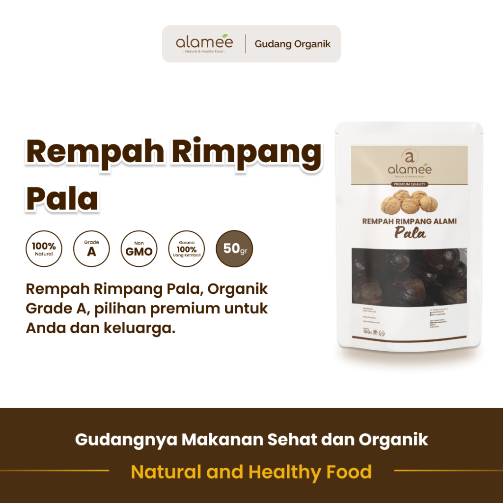 Jual alamee rempah pala aroma khas 50 gram bumbu dapur penyedap alami ...