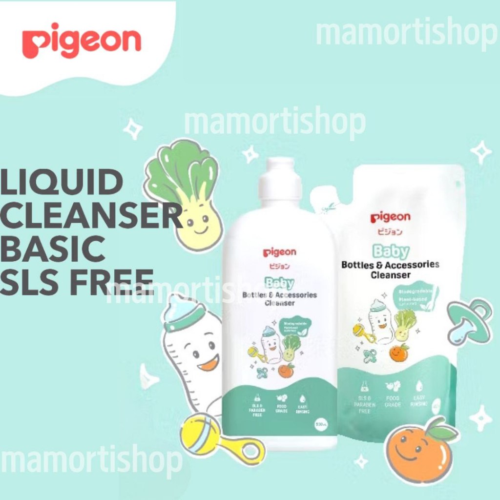 Jual PIGEON Liquid Cleanser Basic SLS Free 450ml Refill & 500ml Botol ...