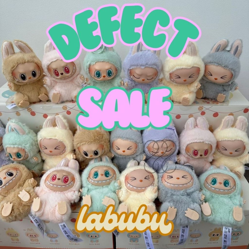 Jual [PaPaPa] - DEFECT LABUBU Cute Plush Boneka Labubu Have A Seat ...