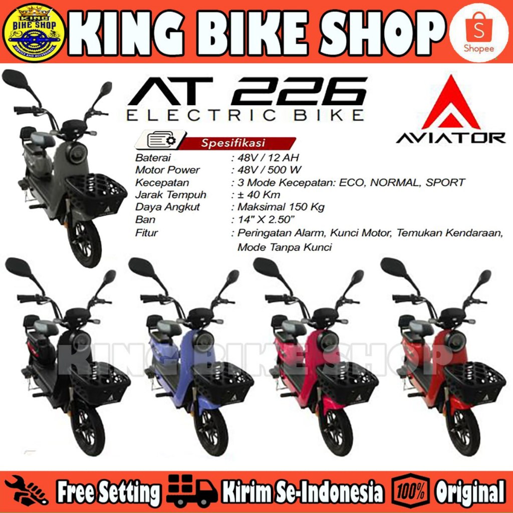 Jual Sepeda Listrik AVIATOR AT 226 E Bike 500 watt Electric Bike ...