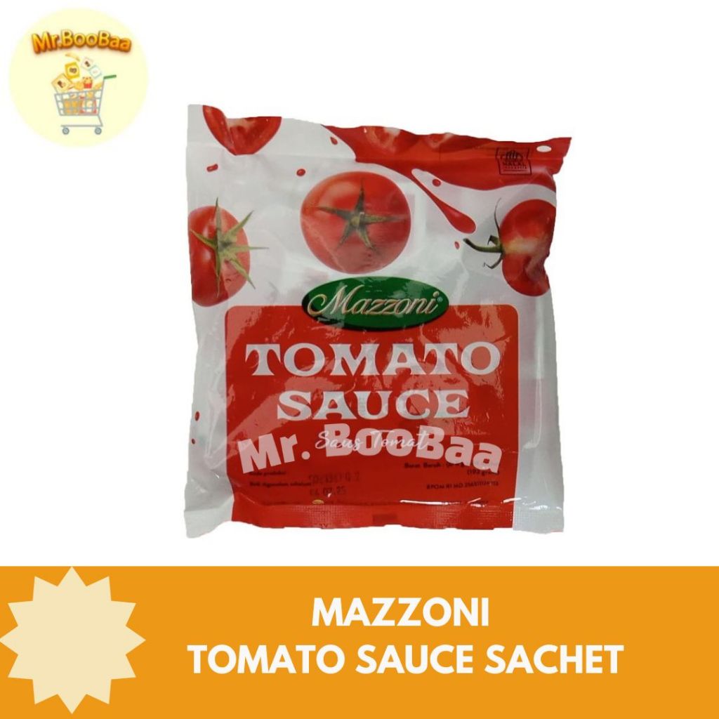 Jual Mazzoni Tomato Sauce Sachet Renteng 8 Gram isi 24 Pcs | Shopee ...