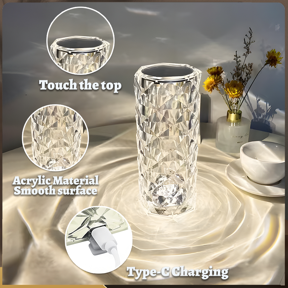 Jual LAMPU HIAS / LAMPU MEJA CRYSTAL / LAMPU LED CRYSTAL DIAMOND TABEL ...