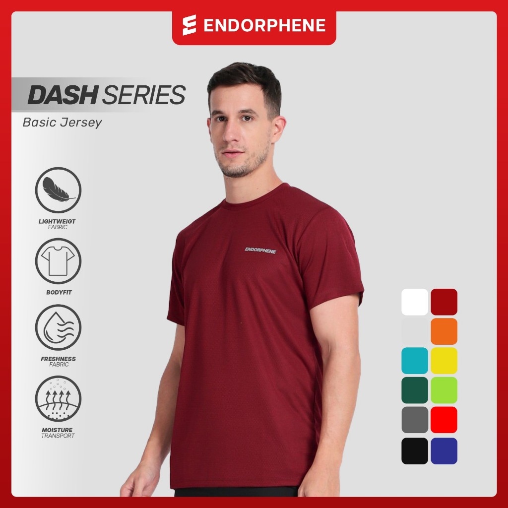 Jual Baju Olahraga Pria Endorphene DASH Running Jersey Quick Dry Dri ...