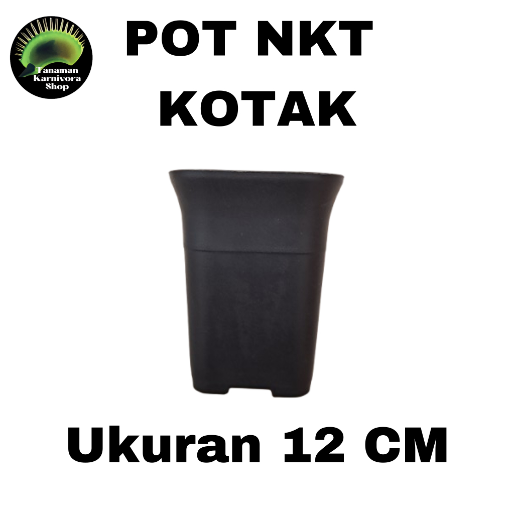 Jual POT BUNGA/POT KOTAK 12 CM/POT NKT JUOSS HITAM/ POT HIDROPONIK ...
