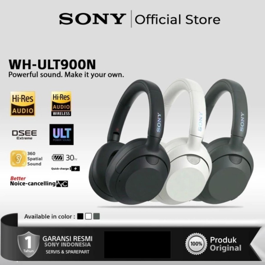 Jual Sony WH-ULT900N WHULT900N ULT Wear ANC Bass Headphone Noise ...