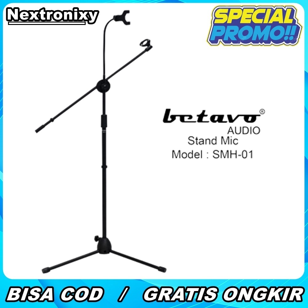 Jual STAND MIC + JEPIT HP Betavo 01 Body Besi Tinggi 165cm Bisa di Atur ...