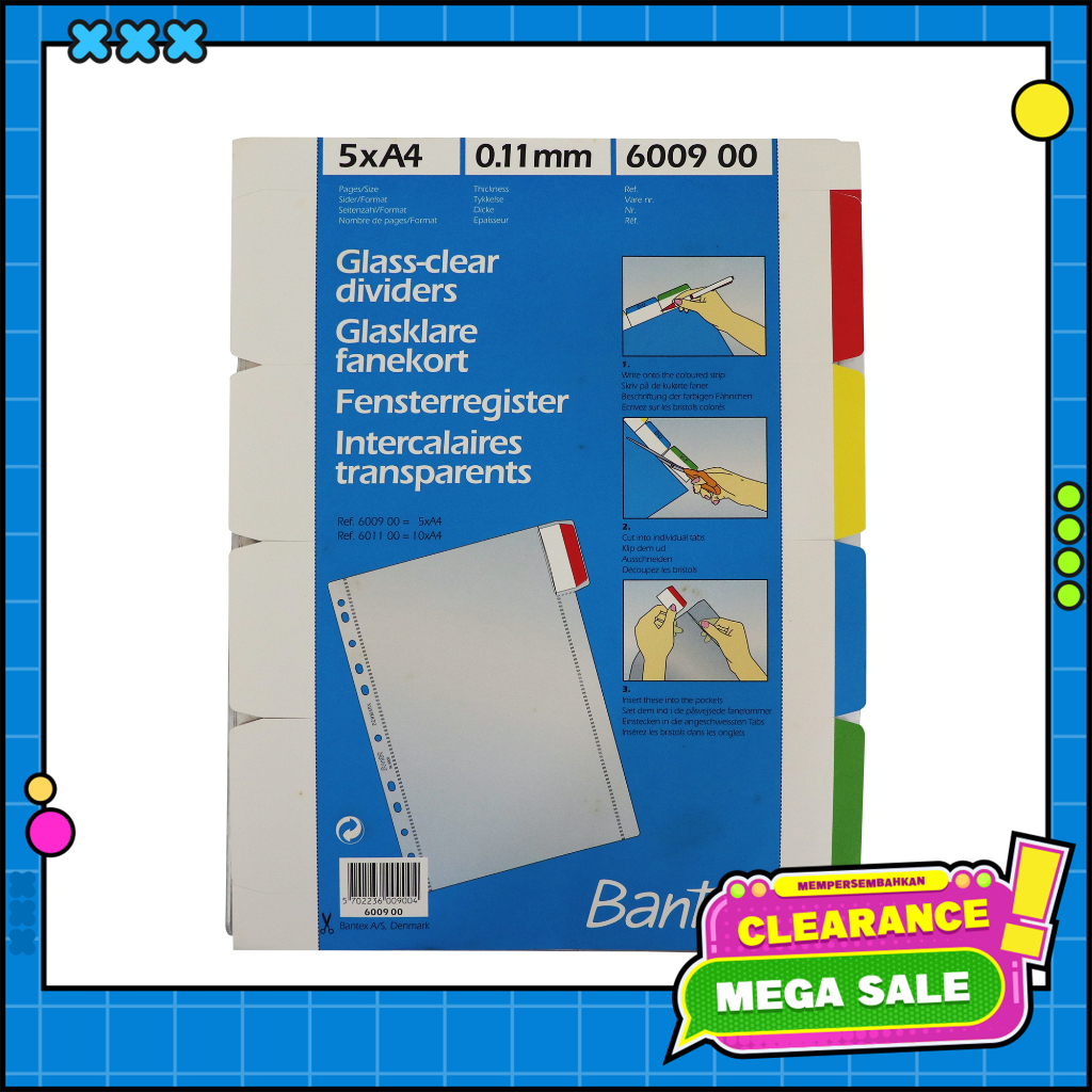 Jual Bantex Divider A4 with 5 Tab - 6009 08 | Shopee Indonesia