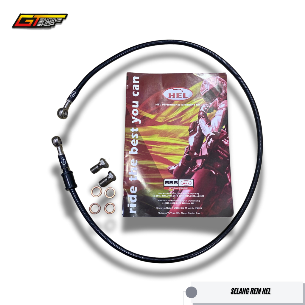 Jual SELANG REM HEL BRAKE HOSE HEL 40cm 45cm 60 cm 65cm 75cm 80cm 95CM ...