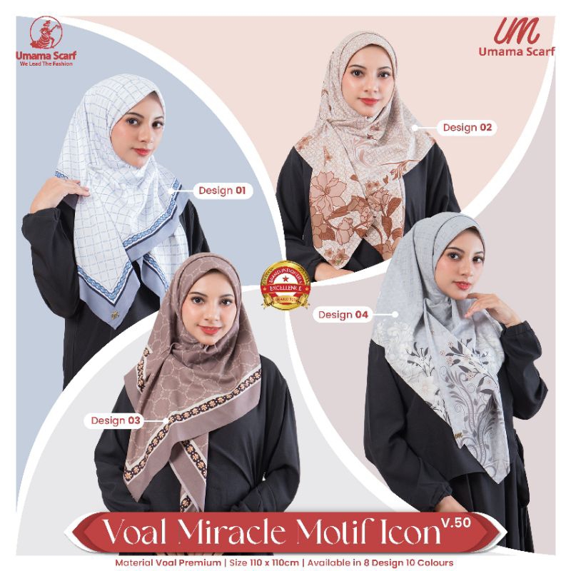 Jual UMAMA MIRACLE VOAL PRINT 1MOTIF 10WARNA RANDOM (10pcs) | Shopee ...