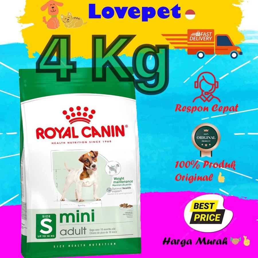 Jual Royal Canin Mini Adult 4kg / RC Mini Adult Dewasa 4 kg | Shopee ...