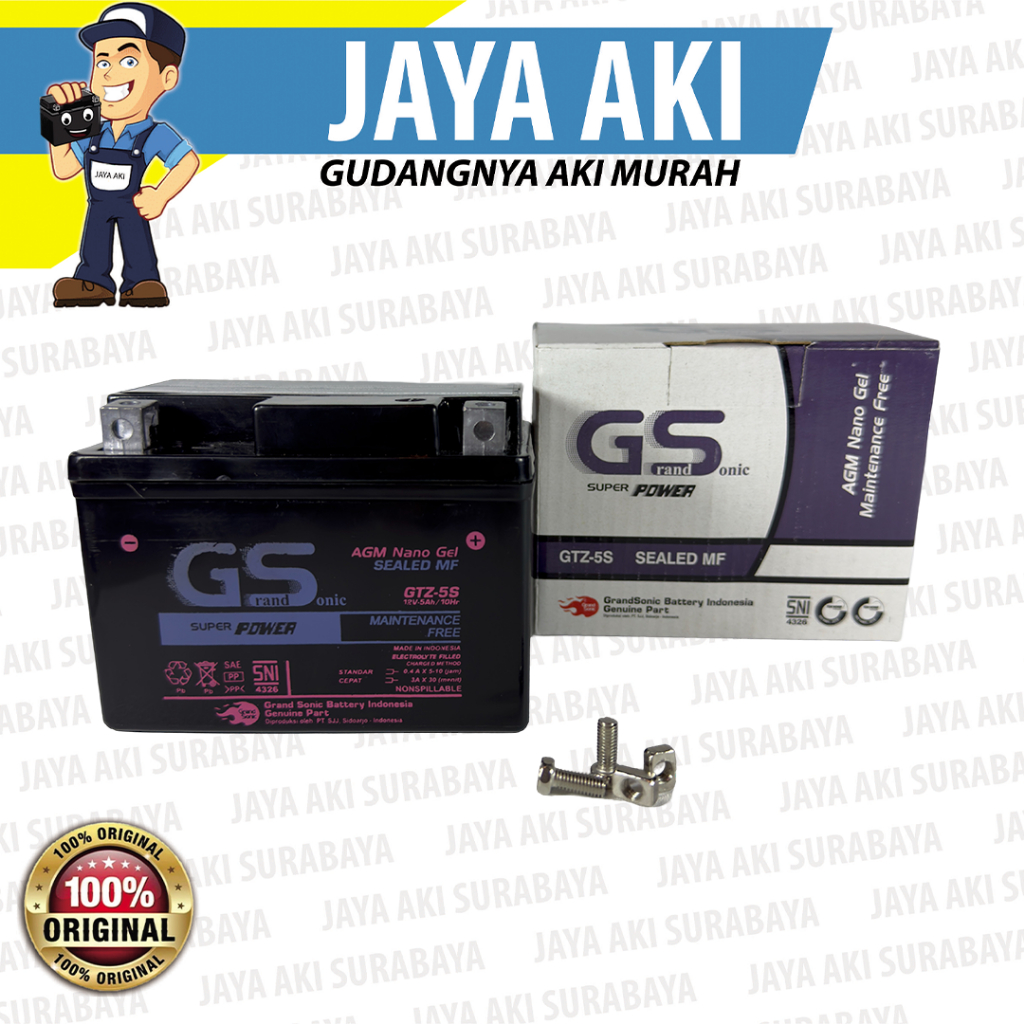 Jual Aki Motor Beat Karbu Beat FI GTZ5S MF Aki Kering | Shopee Indonesia