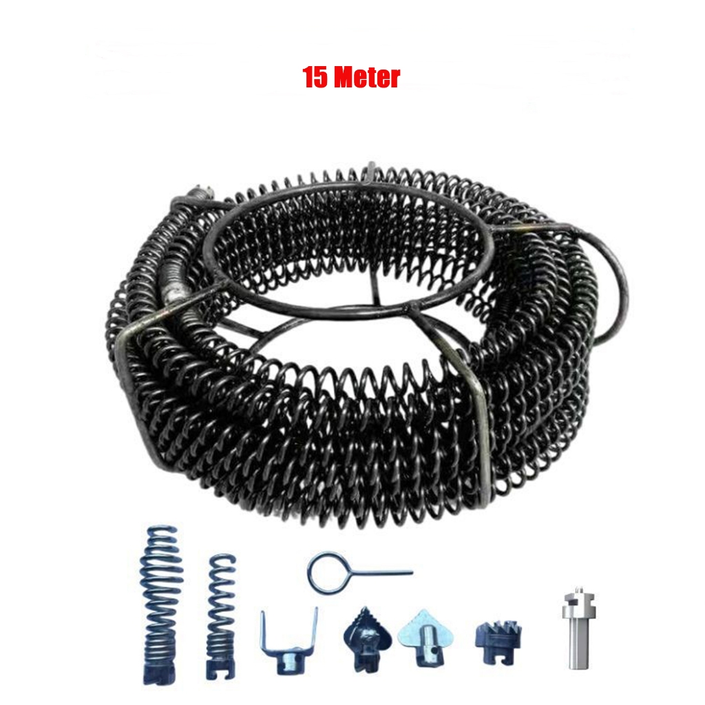 Jual Kawat spiral alat pembersih pipa saluran air mampet 16mm/15 Meter Pipe Cleaner - Alat ...