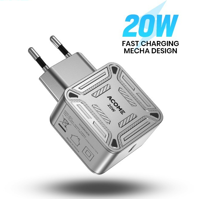 Jual Charger Adaptor AC21 Port Type-C PD 20W Desain Mecha Fast Charging ...