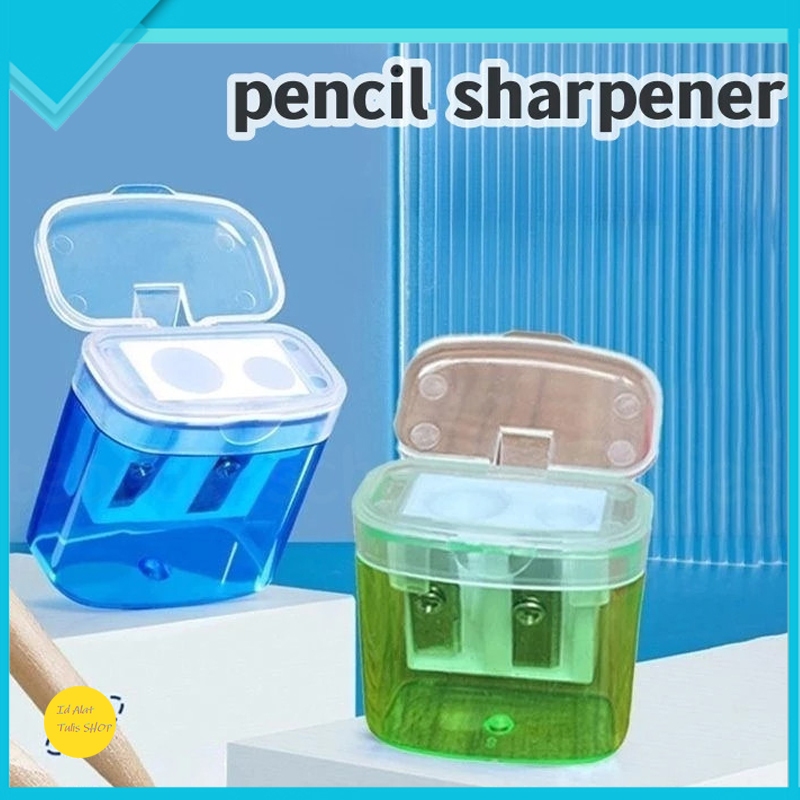 Jual Double Hole Pencil Sharpener With Case Stationary School Supplies ...