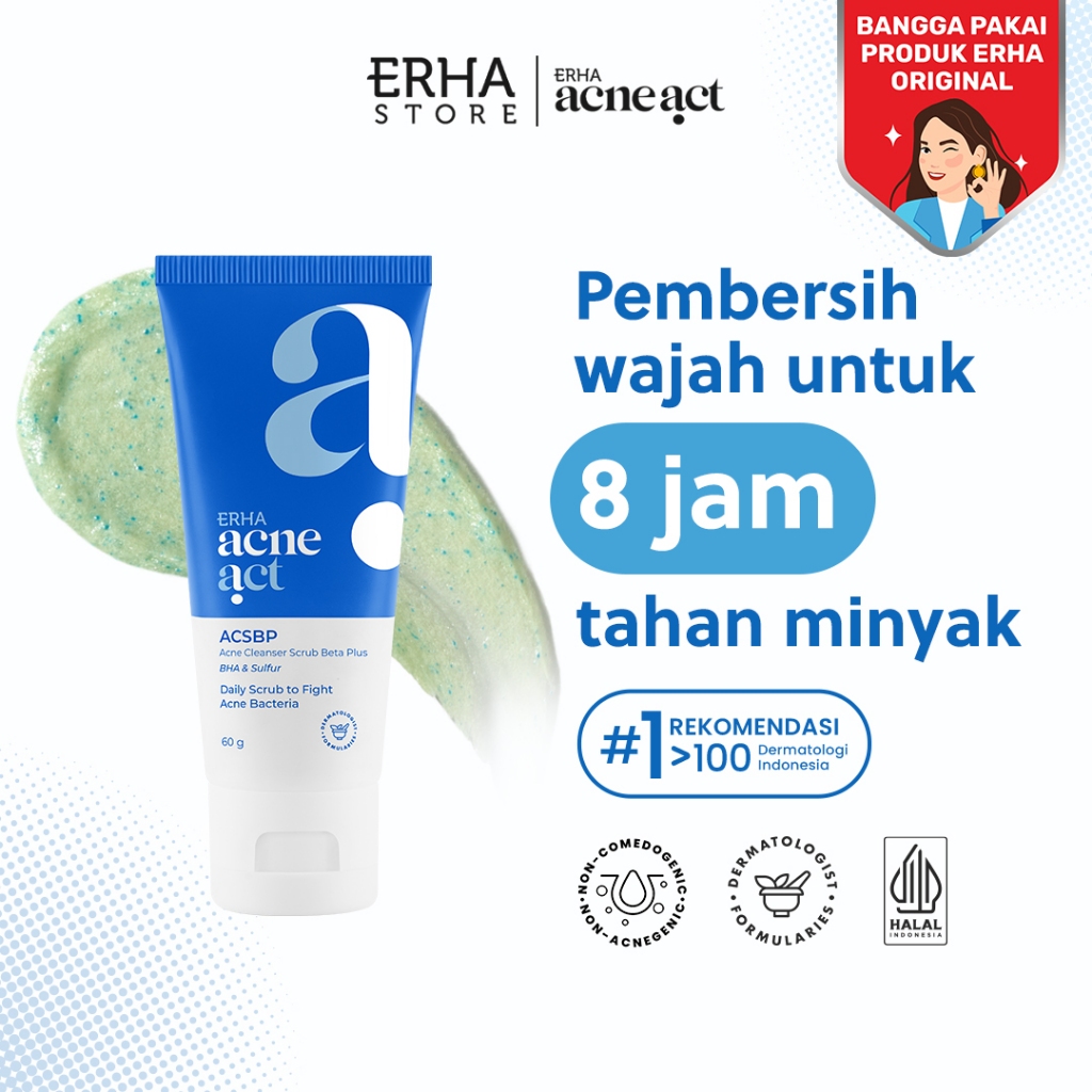 Jual ERHA Acneact Acne Cleanser Beta Scrub ACSBP 60gr - Sabun Cuci Muka ...