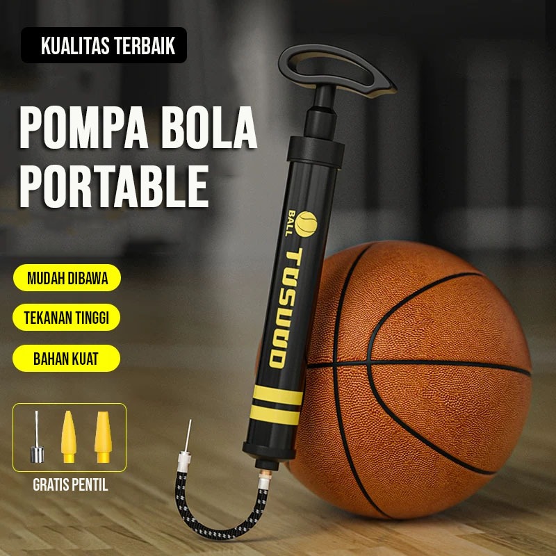 Jual BBAK Pompa Bola Angin Portable 130 PSI Pompa Bola Sepak Basket ...