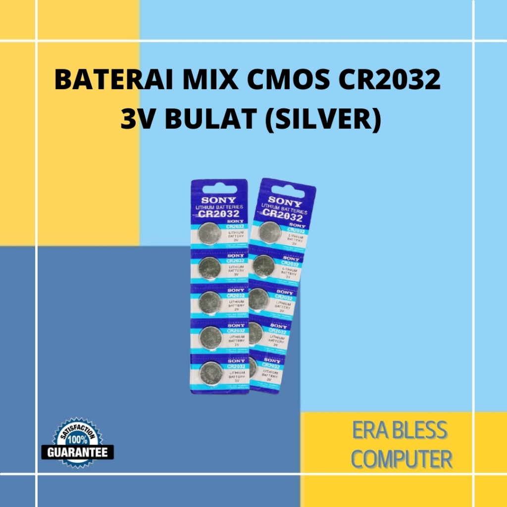 Jual CMOS | Baterai Mix CMOS CR2032 3V Bulat (Silver) | Shopee Indonesia