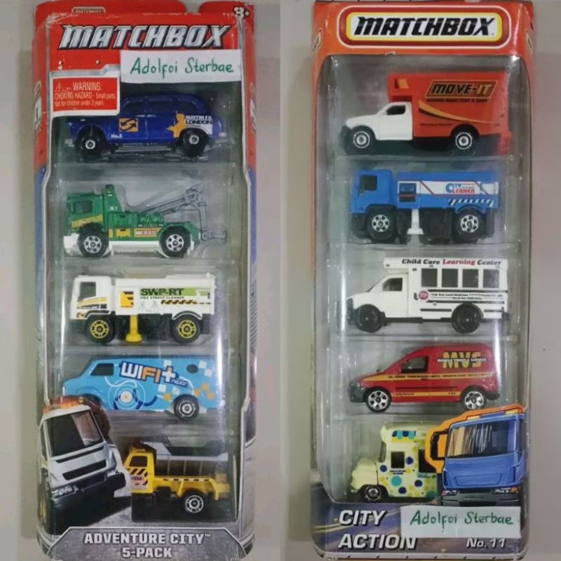 Jual matchbox isi 5 gift pack adventure city 5 pack Austin FX London ...