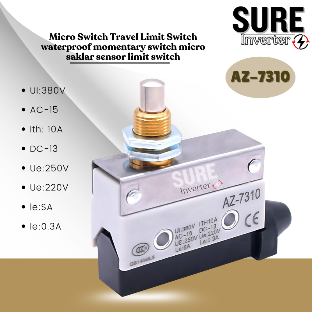 Jual Micro Switch Travel Limit Switch micro saklar sensor limit switch AZ-7310 1NO 1NC ...