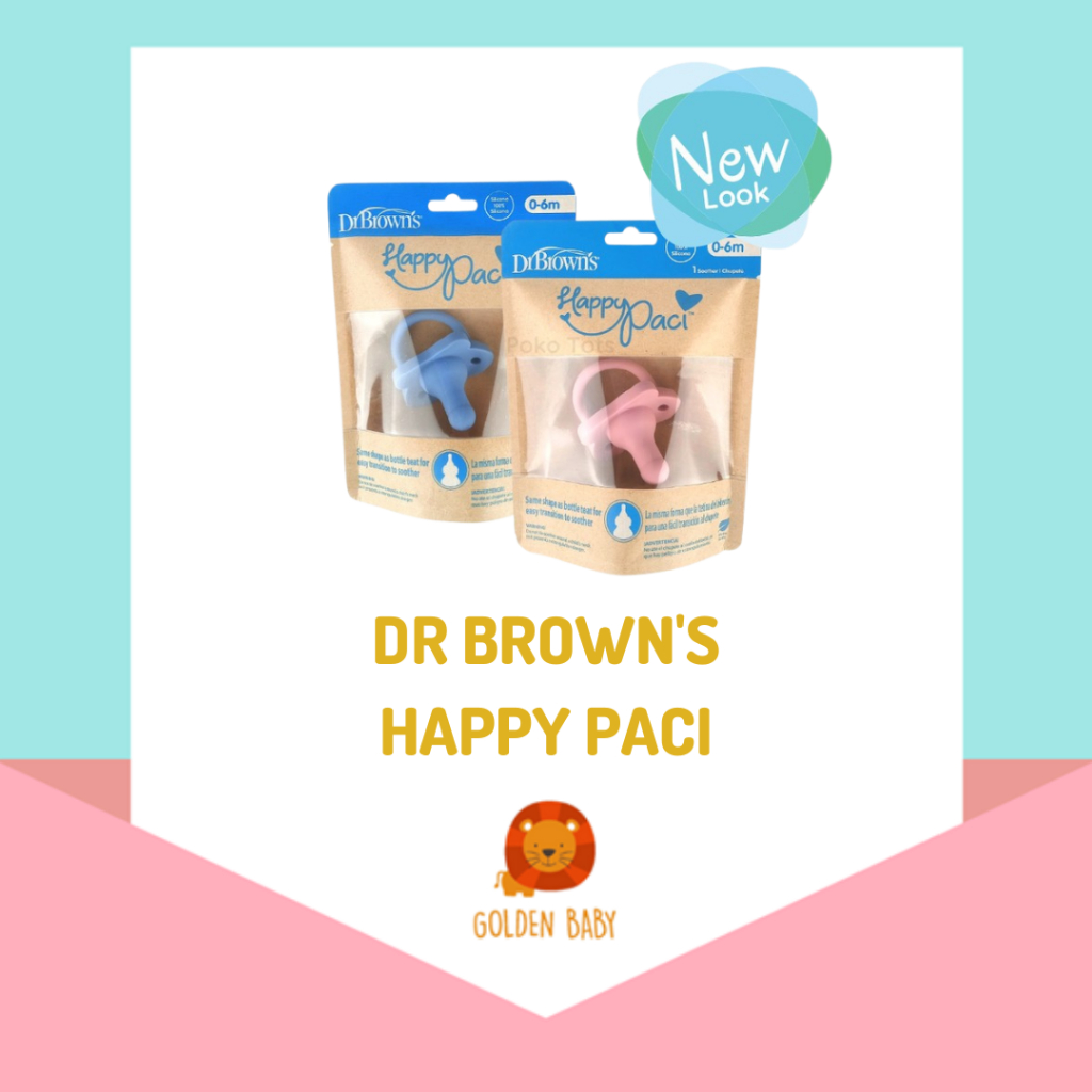Jual Dr Brown's Happy Pacio One Piece Silicone Pacifier 0m+ 1 Pack ...