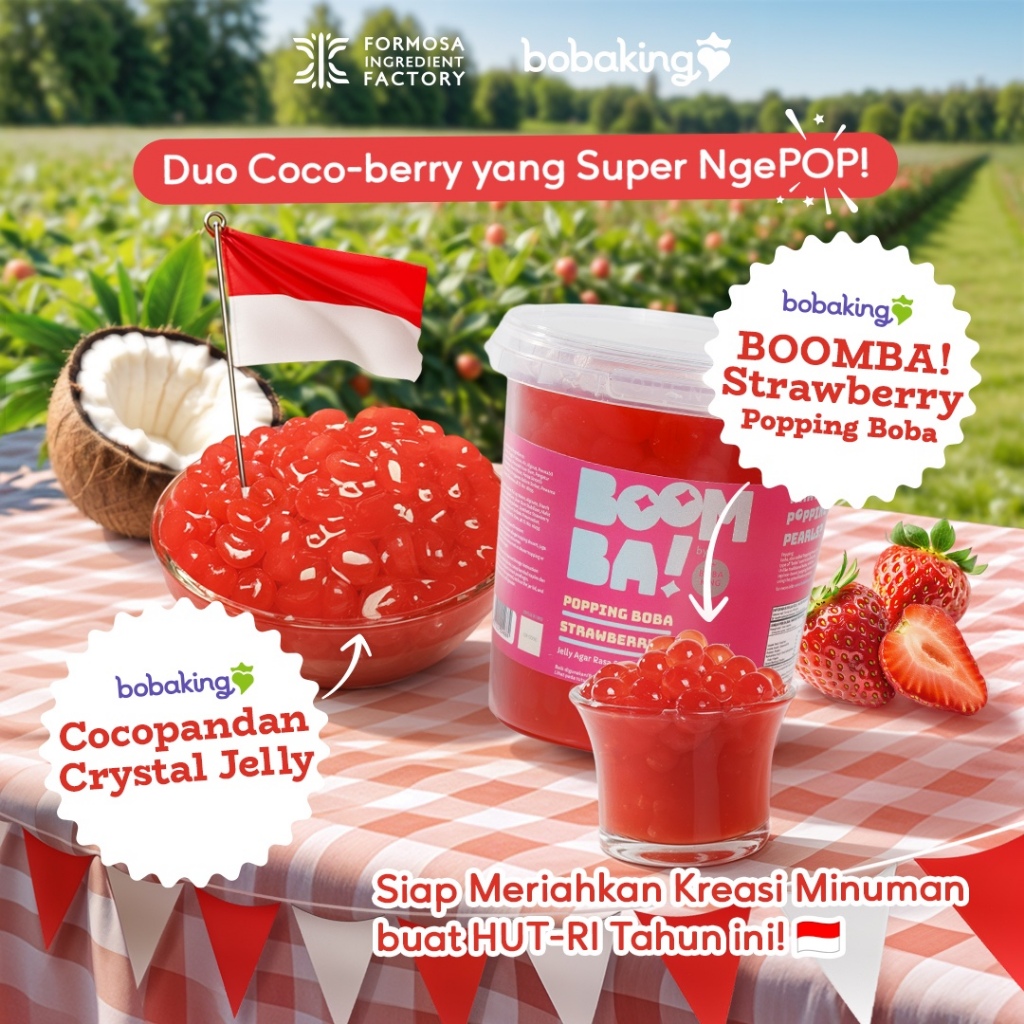 Jual BOBA KING Popping Boba Strawberry | Shopee Indonesia