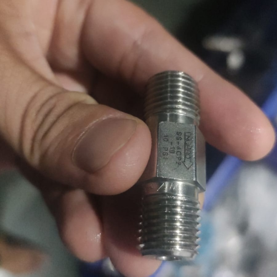Jual Check Valve Poppet 1/4" MNPT SS316 1PSI ss-4cp2-10 NUPRO | Shopee Indonesia
