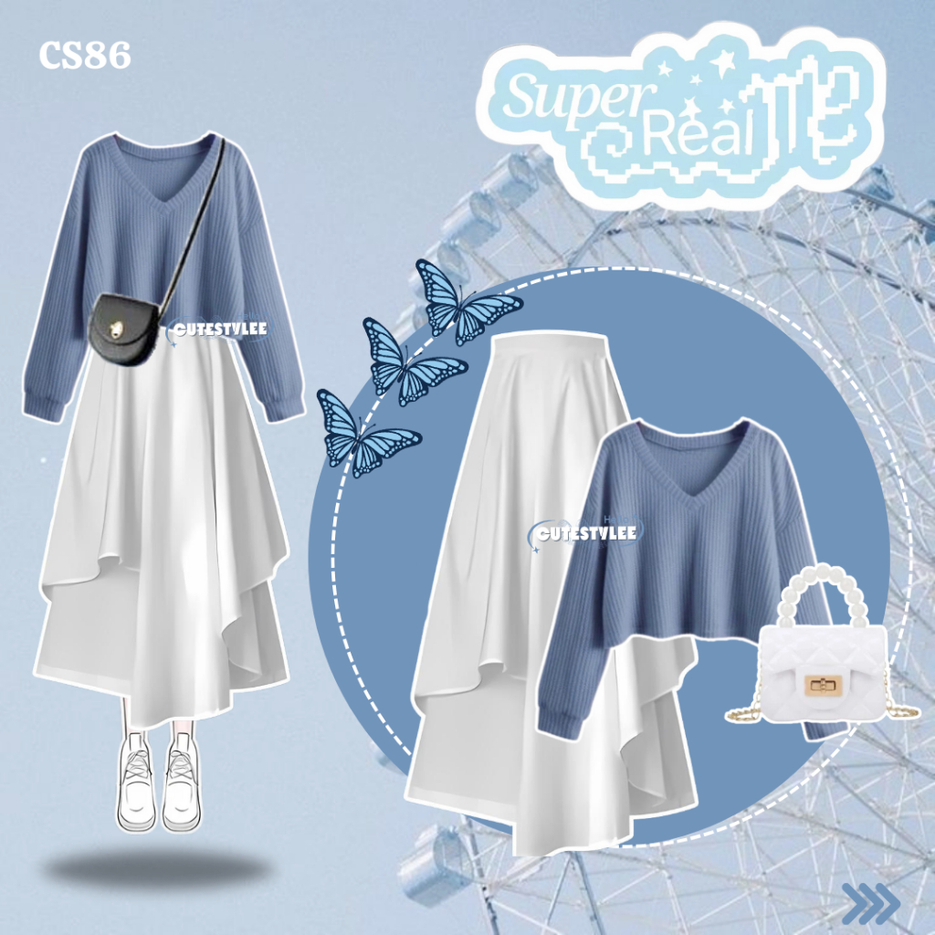 Jual One Set 3in1 Korean Baru Sweater Crop Waffle Susun Sling Bag Jelly Glossy Lucu CS87 Ocilia ...