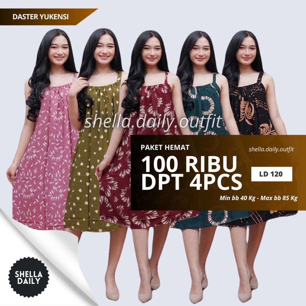 Jual NEW PAKET 100RIBU DPT 4PCS DASTER YUKENSI JUMBO LD 120 CM BAHAN ...