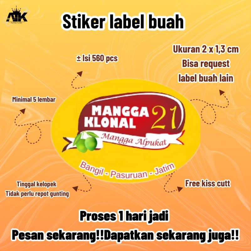 Jual STIKER BUAH/ LABEL BUAH FREECUTTING ISI ±560 PCS | Shopee Indonesia