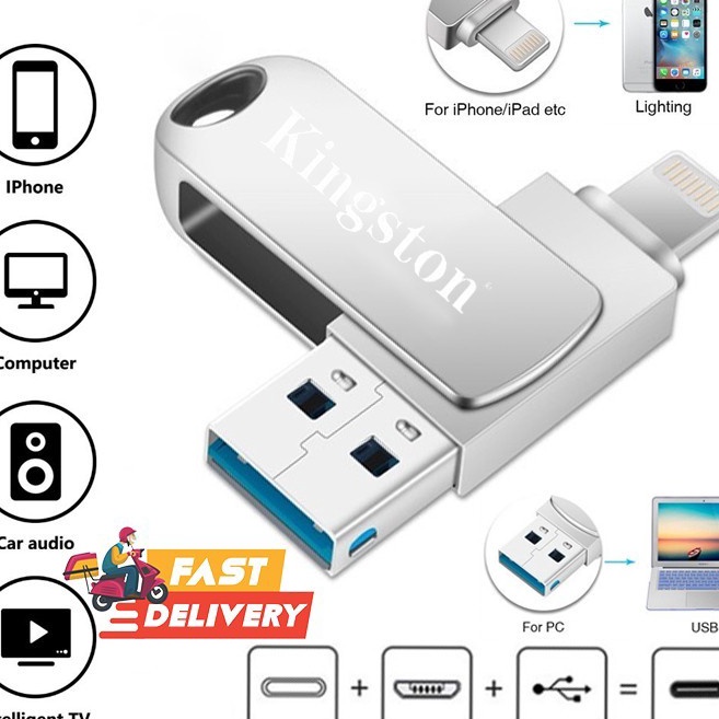 Jual Cepat Kingston flashdisk 3 in 1 IOS OTG USB Flash Drive ...