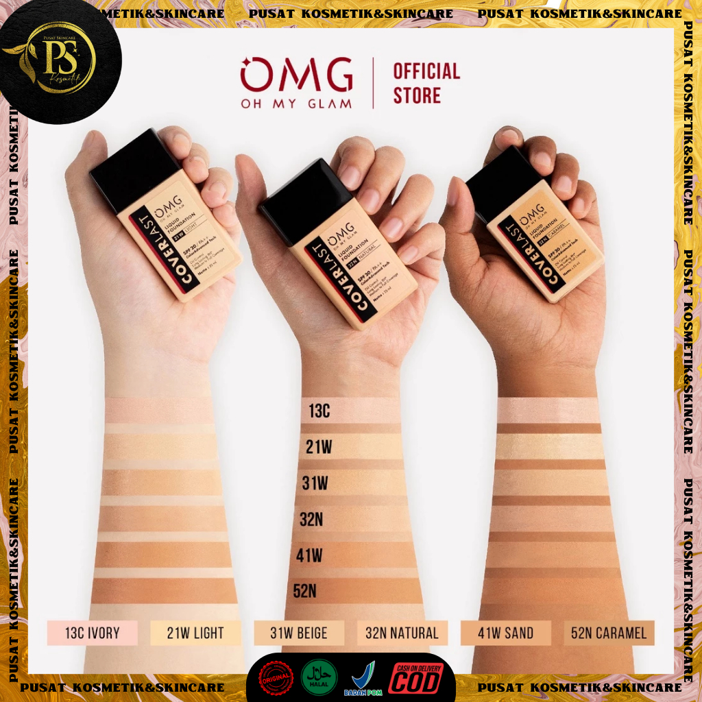 Jual OMG OH MY GLAM LIQUID FOUNDATION SPF 20 ALAS BEDAK | Shopee Indonesia