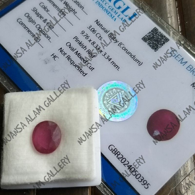 Jual Batu Permata Merah Delima Natural Ruby 3 ct Oval Mix Cutting Siap ...