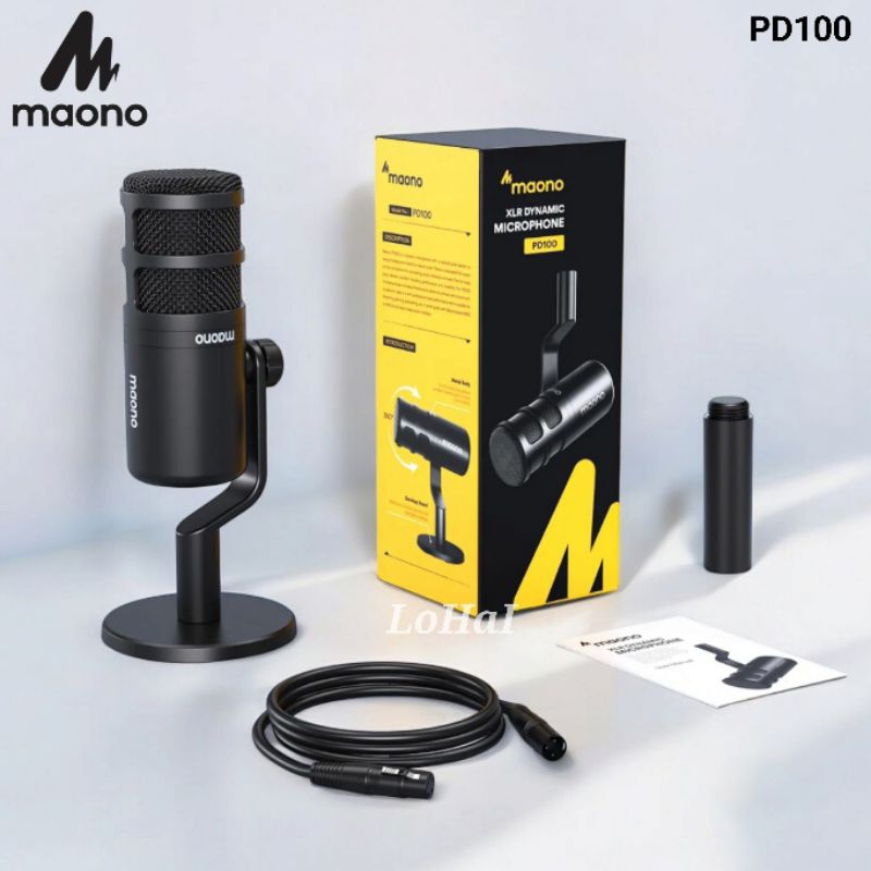 Jual Maono PD100 XLR Dynamic Podcast Microphone Gaming Recording Live ...