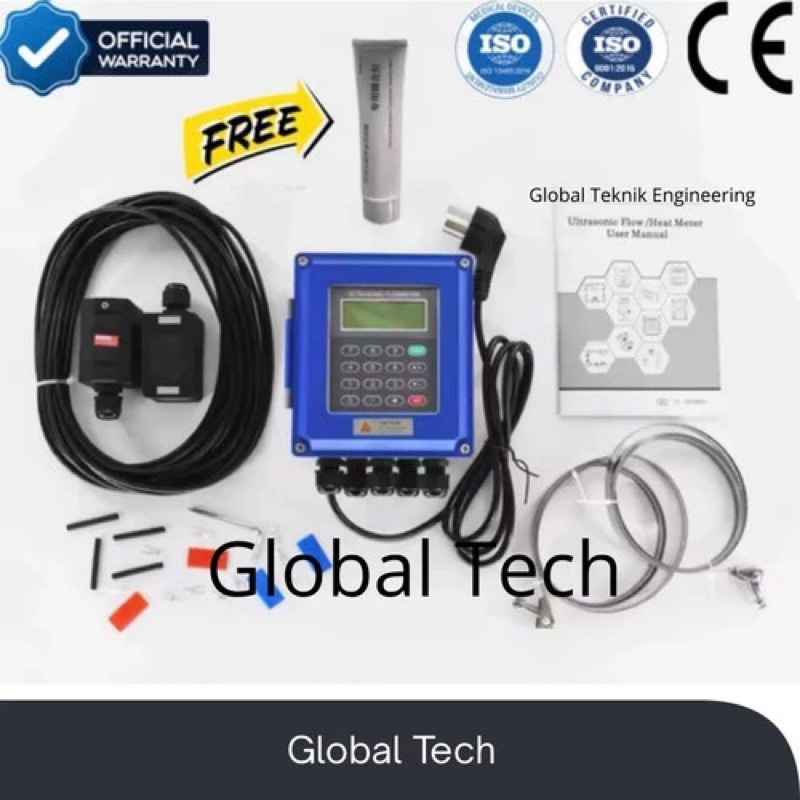 Jual Flow Meter TUF 2000B IP65 Ultrasonic Flowmeter DN15-80 TS-2 HT ...