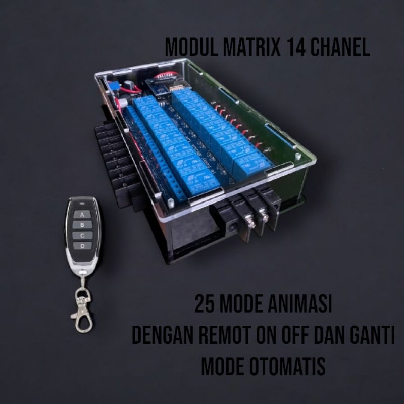 Jual modul matrix animasi 14 lampu dengan 25 mode dan remot | Shopee ...