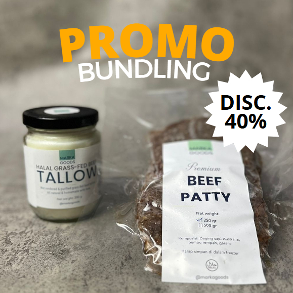 Jual Bundling Premium Beef Patty & Halal Grass-fed Beef Tallow - 200gr ...