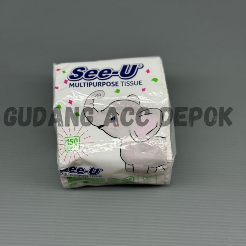 Jual TISU SEE-U MULTIPURPOSE 150 SHEETS / TISSUE GAJAH POP UP | Shopee ...