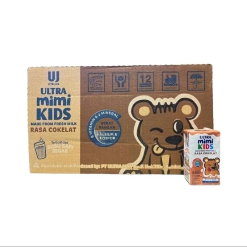 Jual Ultra Mimi Kids Terbuat dari Susu Sapi Segar Rasa Cokelat 125 ml ...