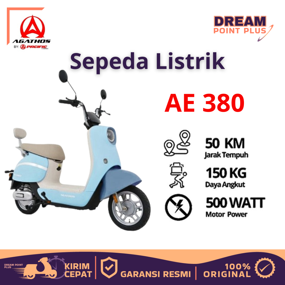 Jual SEPEDA LISTRIK NEW AGATHOS AE-380 CUTE GARANSI RESMI, LANGSUNG KIRIM | Shopee Indonesia