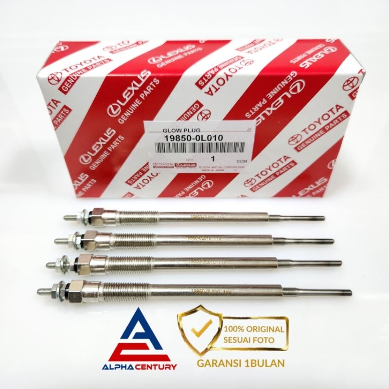 Jual BUSI PEMANAS GLOW PLUG ISI 4PCS INNOVA HILUX FORTUNER DIESEL ORI ...